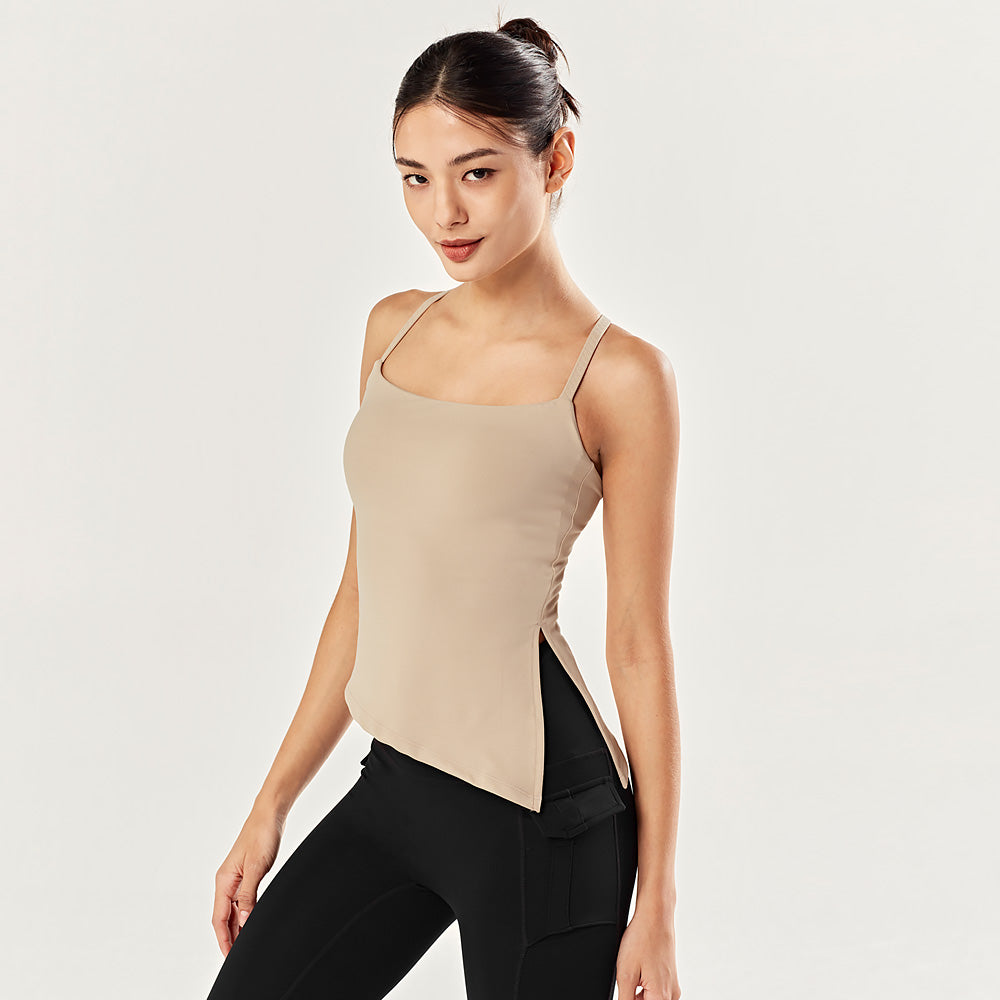 Unbalance Slit Tank Top – XEXYMIX SINGAPORE OFFICIAL