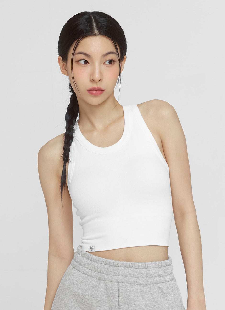 Soft Seamless Basic Cropped Top
